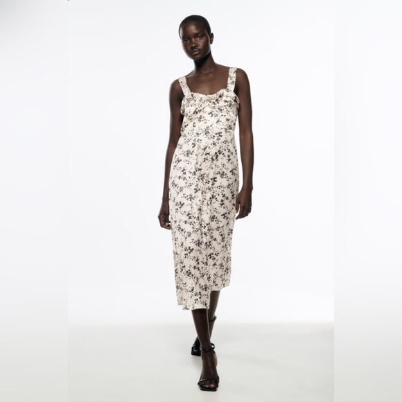 Zara | Dresses | Zara Floral Print Slip Dress | Poshmark